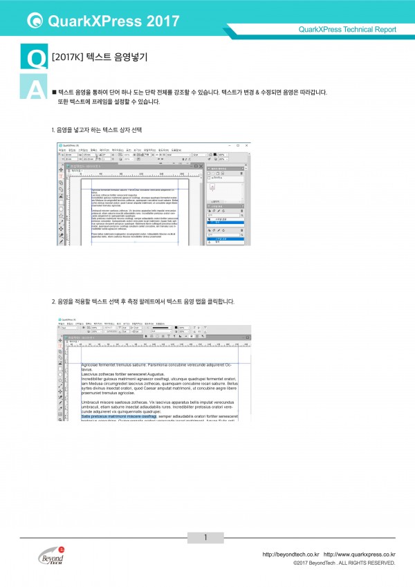 [2017K] 텍스트 음영기능 > Case Study | Quark