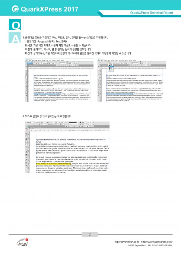 [2017K] 텍스트 음영기능 > Case Study | Quark